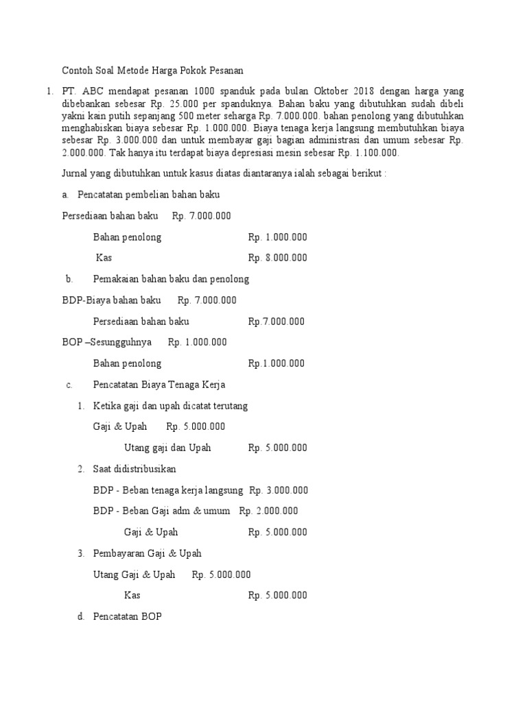 MENGHITUNG HARGA POKOK PRODUKSI DENGAN METODE HPP | PDF