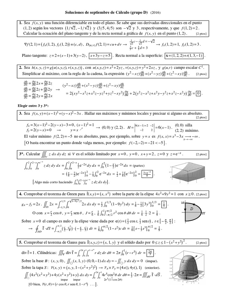 Solucionario Calculo de Varias Variables | PDF | Derivado | Geometria ...