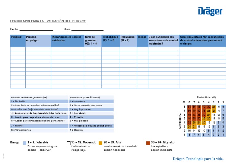 CSE Risk Assessment Matrix PDF 9583 Es Es | PDF | Especialidades ...