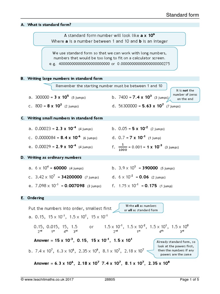 Standard Form | PDF | Area | Arithmetic
