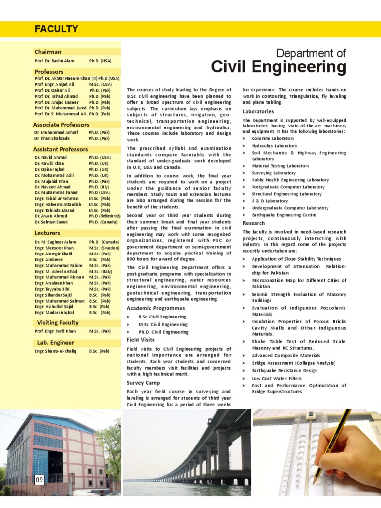 Civil Engineering: Scheme of Studies | PDF | Engineering | Doctor Of ...