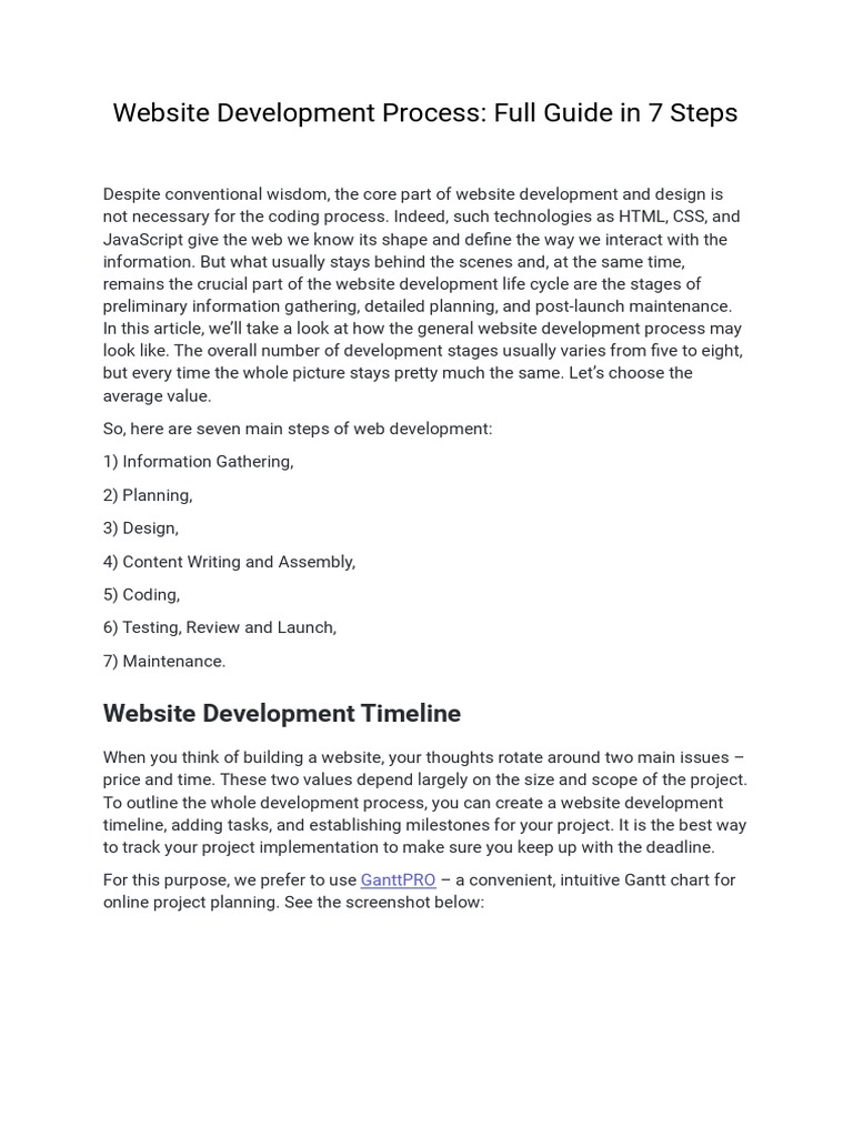 7 Steps to Effective Website Development | PDF | Websites | Search ...