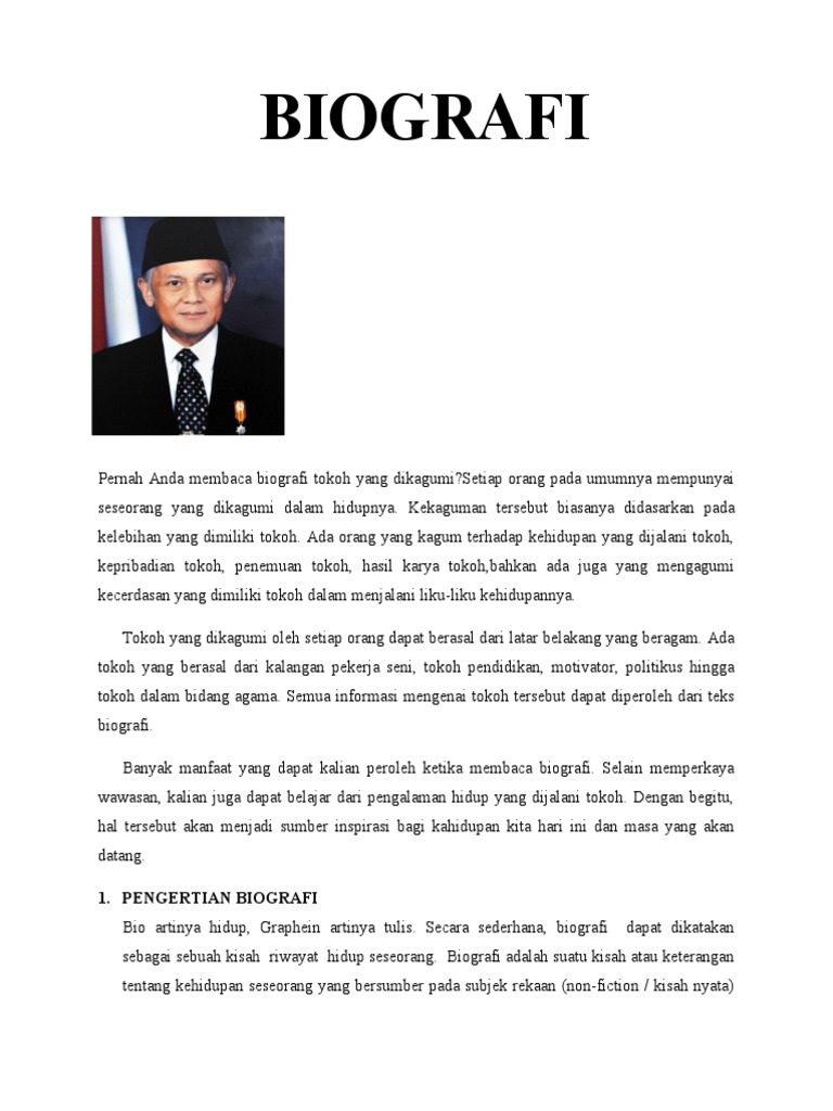 Struktur dan Ciri Teks Biografi | PDF