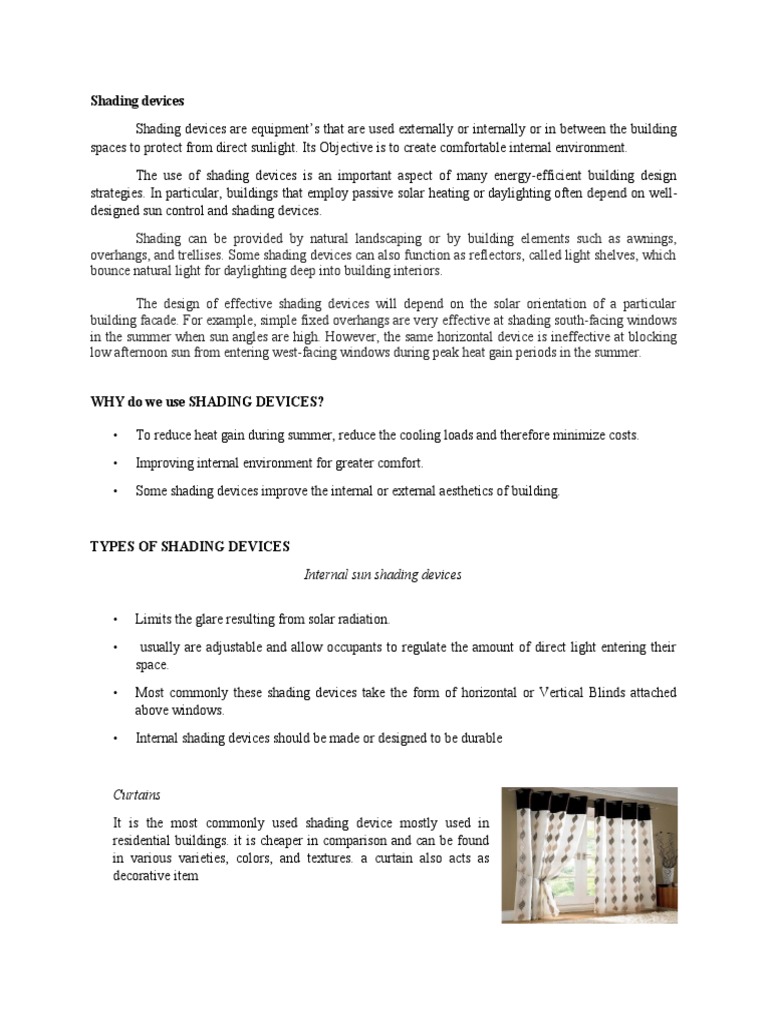 Internal Sun Shading Devices | PDF | Window | Building Engineering