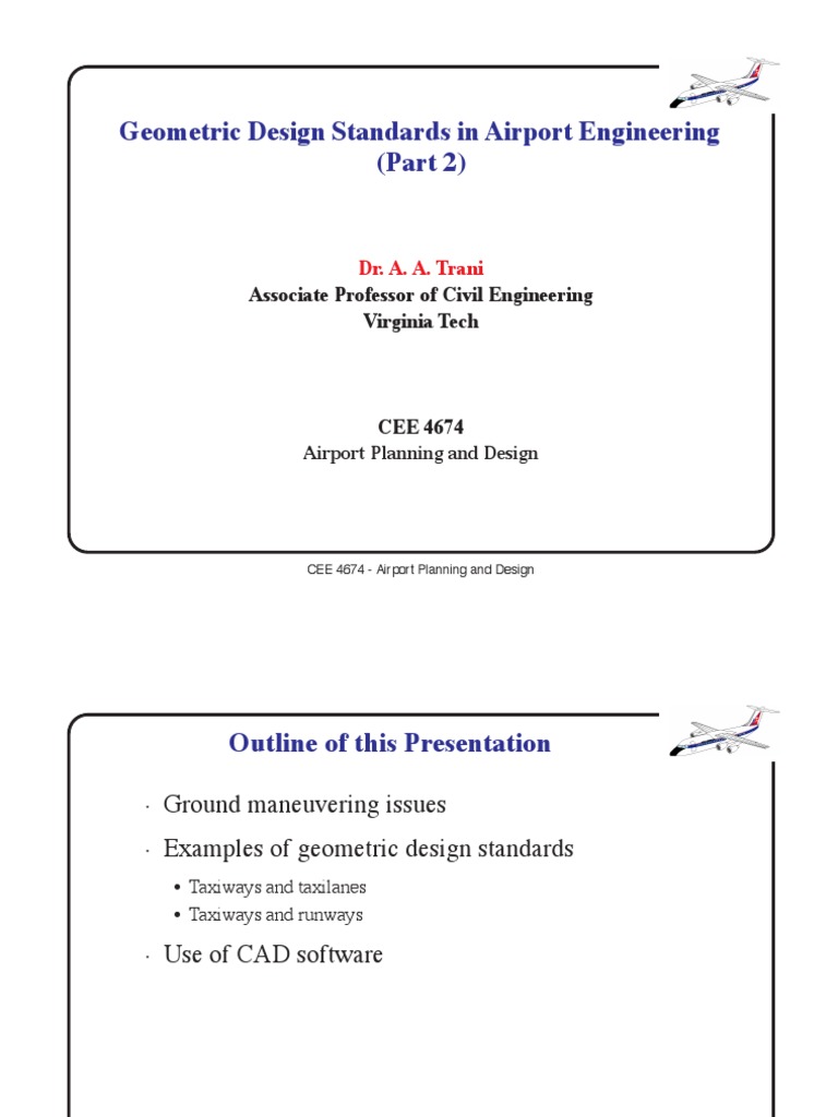 Geometric Design Standards in Airport Engineering (Part 2 | PDF ...