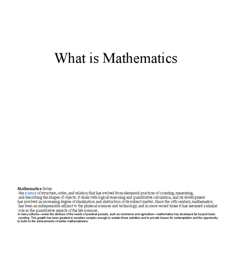 What Is Mathematics | PDF