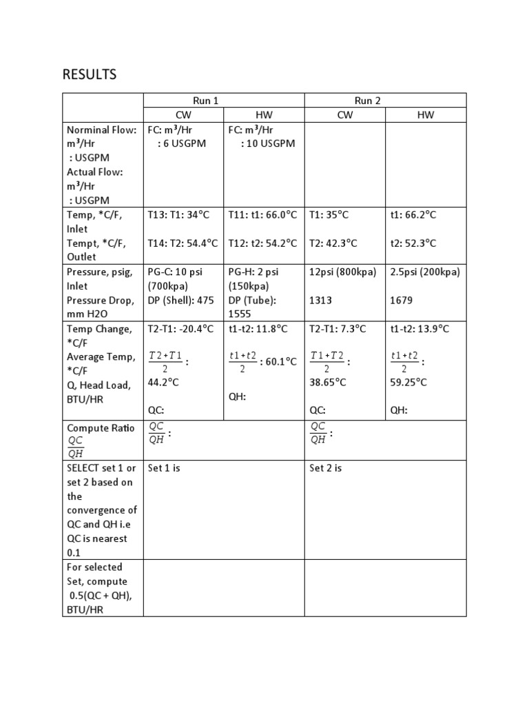 Discussion Results Tuto Exp 3 | PDF | Heat Exchanger | Physical Phenomena
