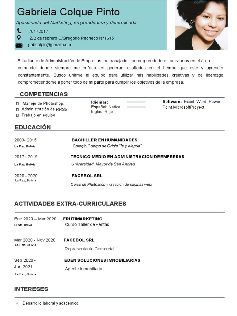 Formato Curriculum Vitae | PDF