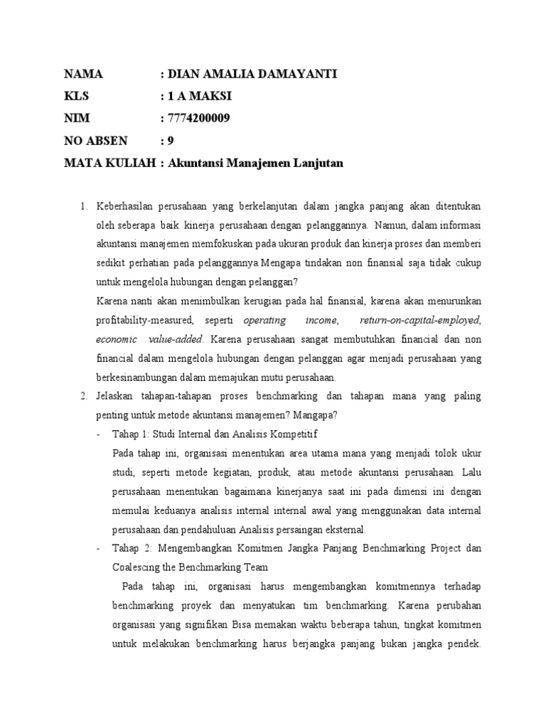 Uas Akmen Lanjutan - Dian Amalia Damayanti | PDF