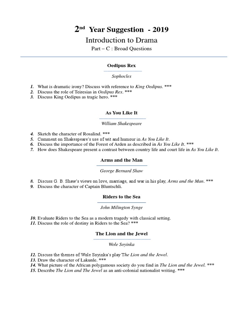 Introduction To Drama | PDF | Classics