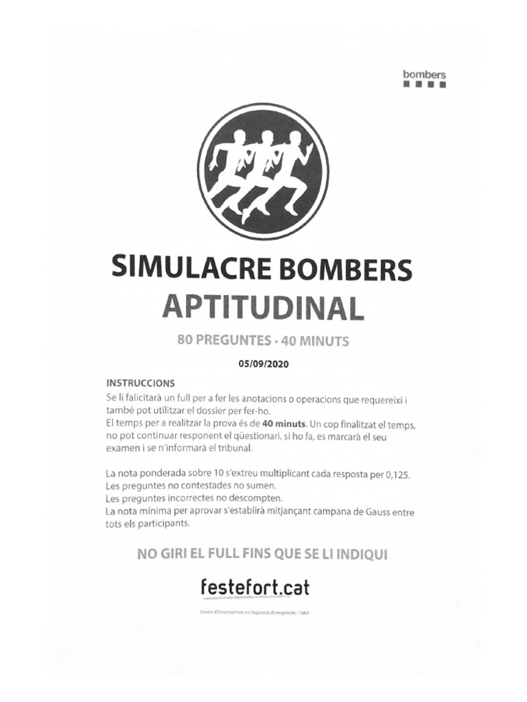 Simulacre Psicotecnic (FesteFort) | PDF