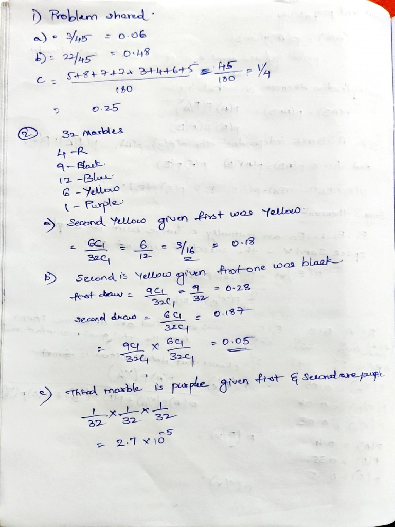 Probability Solutions | PDF