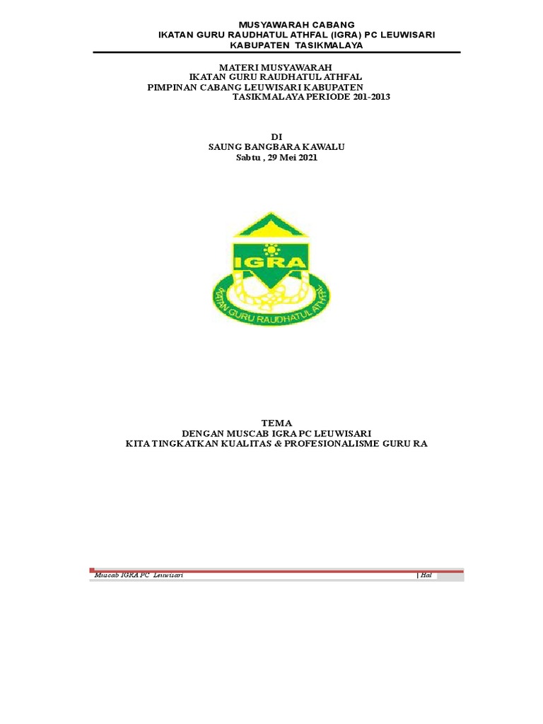 Muscab IGRA PC Leuwisari 2021 | PDF