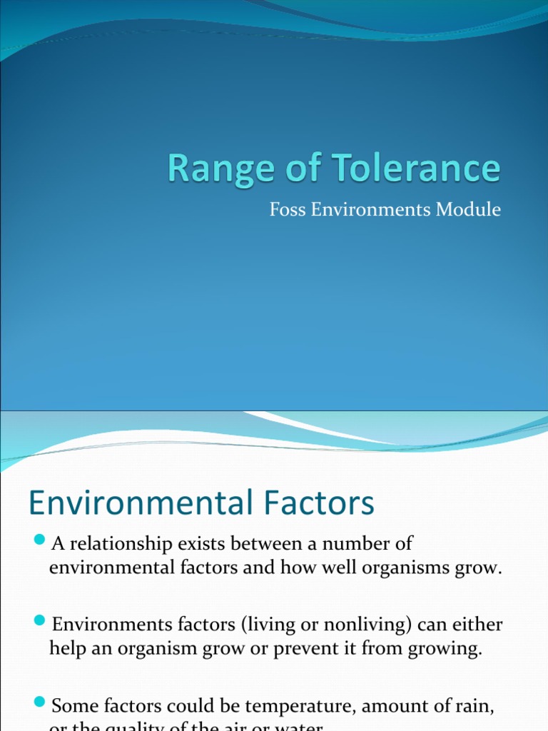Range of Tolerance | PDF