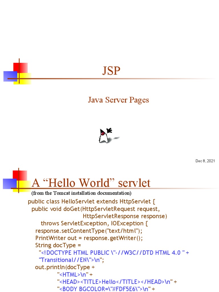 Java Server Pages | PDF | Html | Html Element