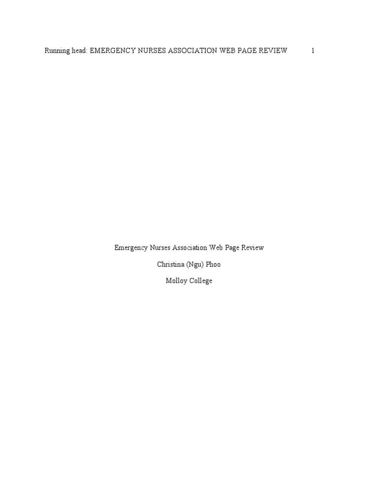 Emergency Nurses Association (ENA) | PDF | Nursing | Health Sciences