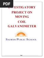 Class 12TH Project On Moving Coil Galvanometer | PDF | Quantity ...