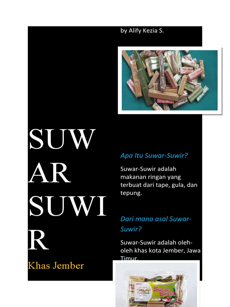 Buletin Makanan Suwar Suwir Khas Jember | PDF