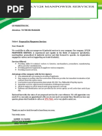 Manpower Supply Quotation Format | PDF | Outsourcing | Consultant