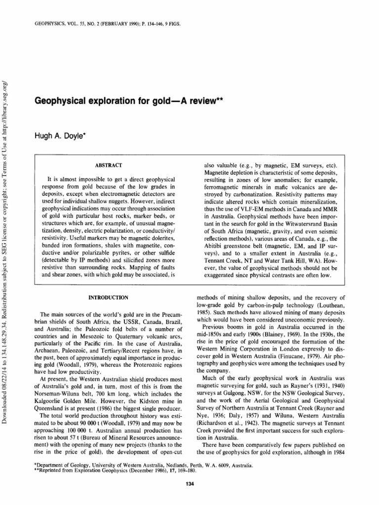 Doyle 1990 | PDF | Geophysics | Earth Sciences