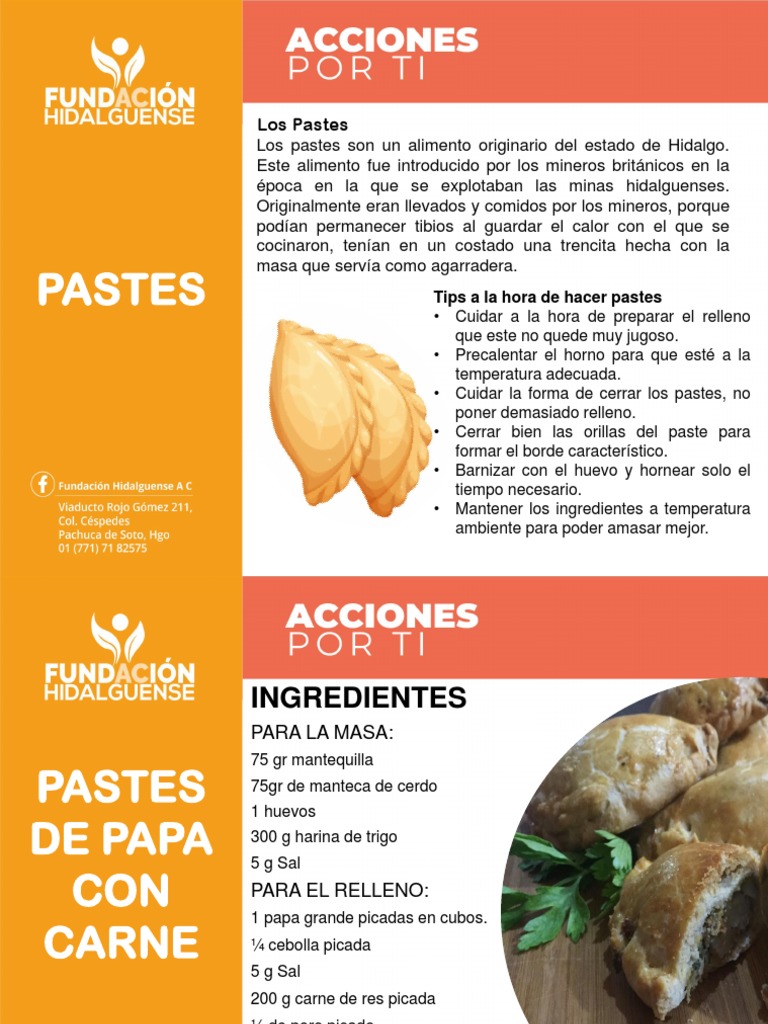 Pastes tradicionales de Hidalgo | PDF | Cocina | Cocina de las Americas