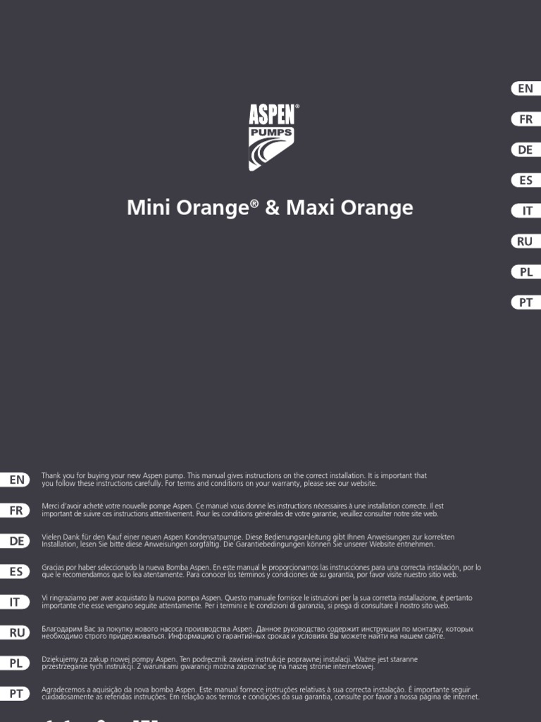 Manual ASPEN Maxi Orange | PDF | Cantidades fisicas
