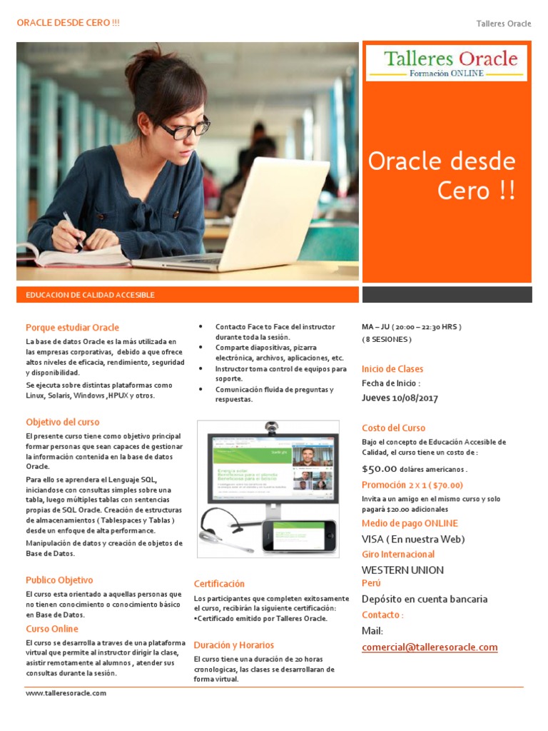 Oracle Desde Cero | PDF | SQL | Informática