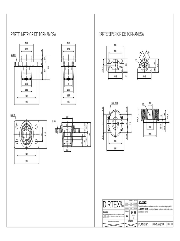Plano Tornamesa | PDF