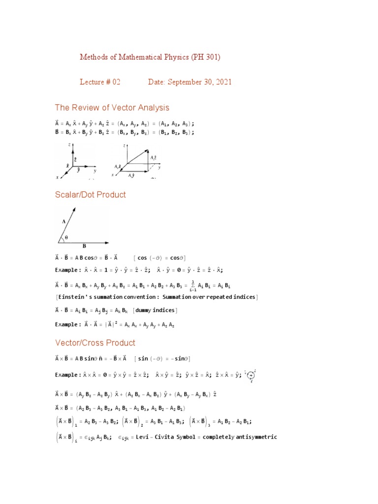 Mathematical Physics Methods Review | PDF | Mathematical Objects | Multivariable Calculus