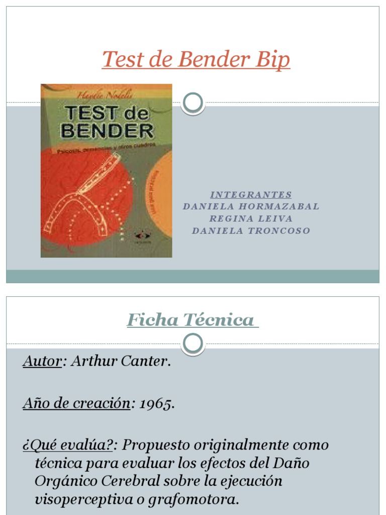Test de Bender Bip | PDF