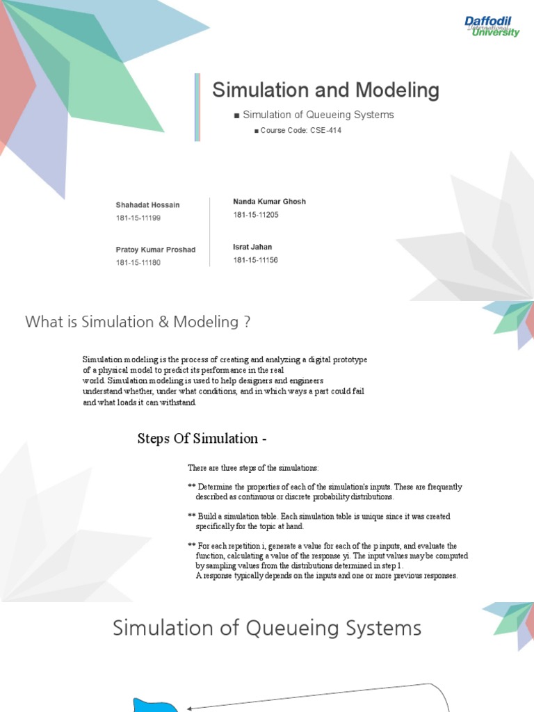 Simulation Of Queueing Systems Pdf Simulation Computer Simulation 