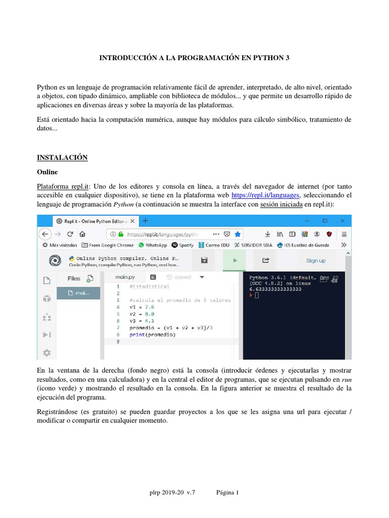 Introduccion A La Programacion en Python 3 | PDF | Python (lenguaje de ...