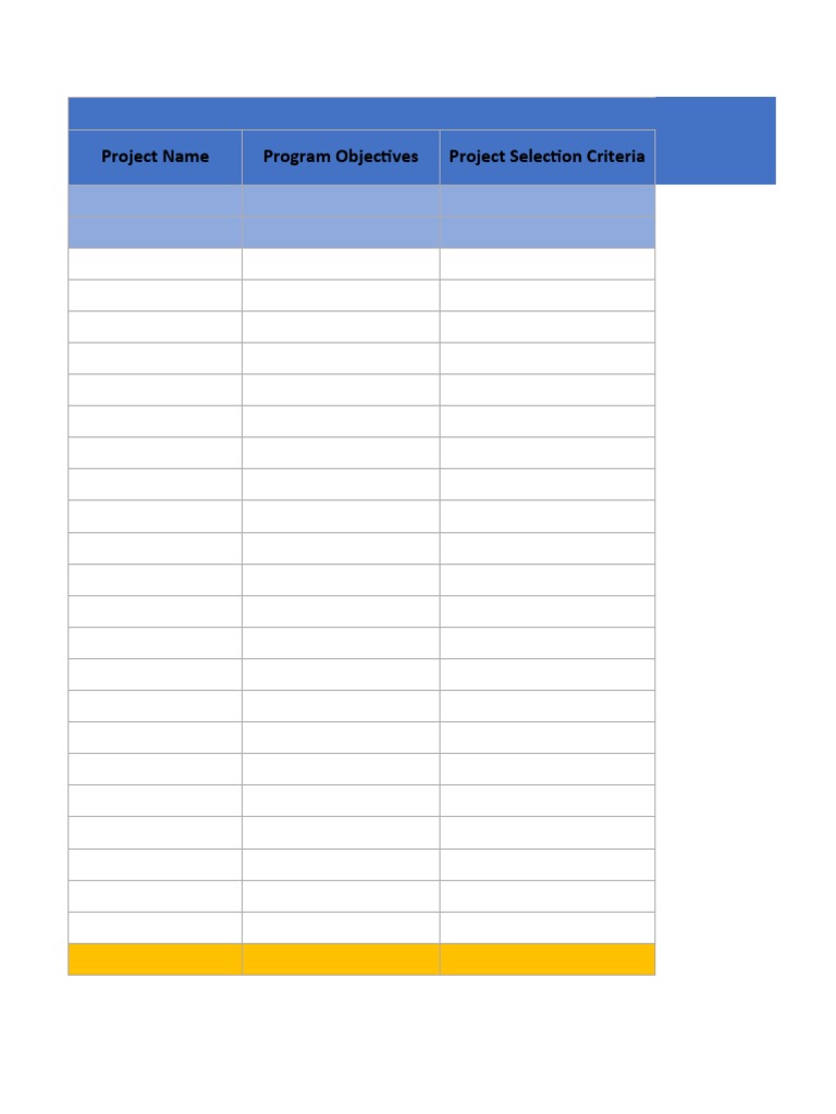 Free Program Management Template Excel Download | PDF
