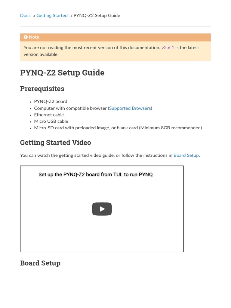 PYNQ-Z2 Setup Guide - Python Productivity For Zynq (Pynq) v1.0 | PDF ...