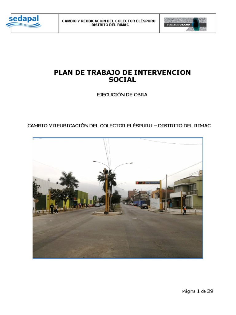 Plan Trabajo - Rimac - Eis | PDF | Lima | Planificación