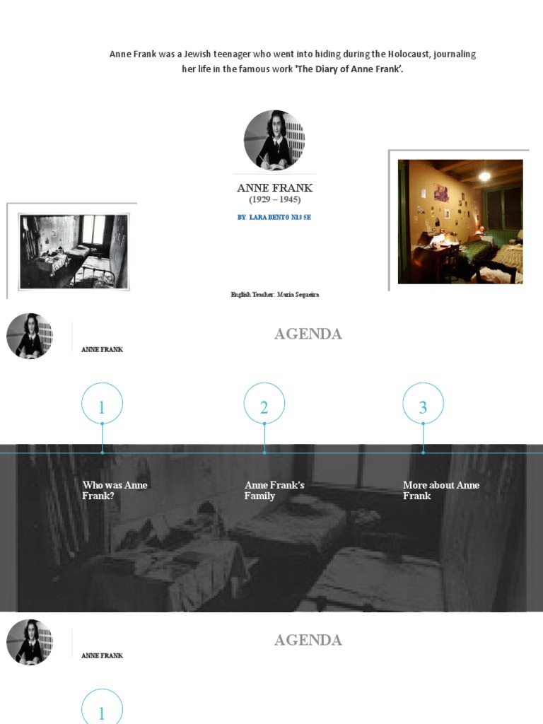 Anne Frank Was A Jewish Teenager Who Went Into Hiding During The ...