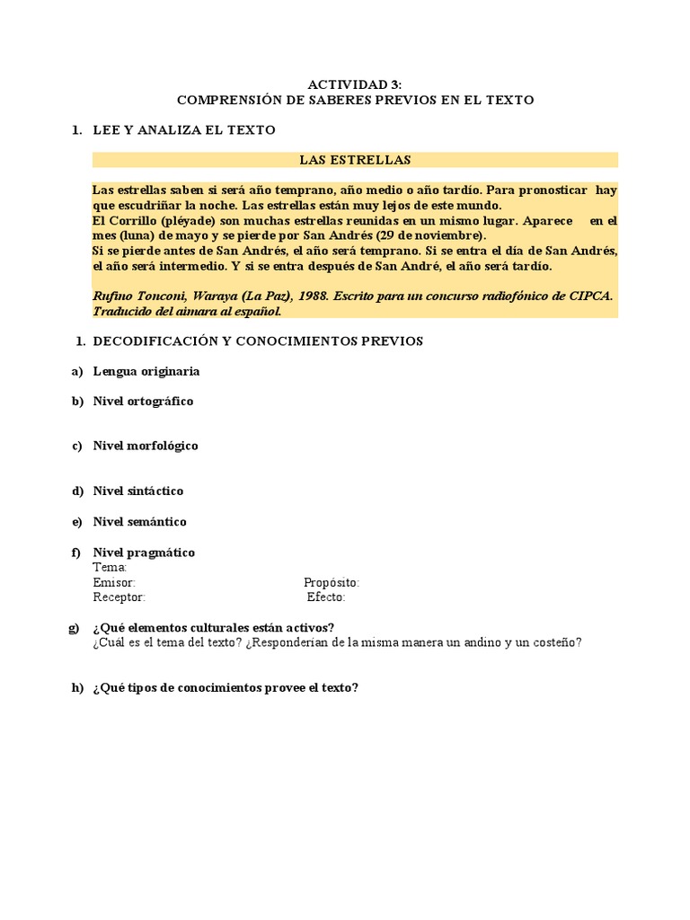 Módulo 3 - Actividad 3 | PDF | Estudios de idiomas extranjeros