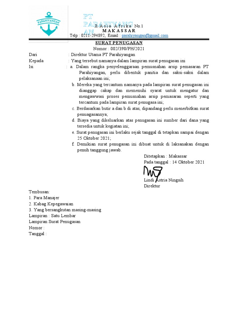 Surat Penugasan | PDF