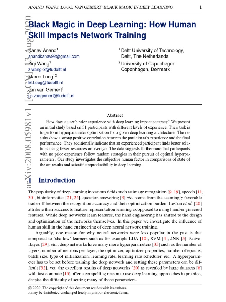 Black Magic in Deep Learning: How Human | PDF | Cognition | Applied ...