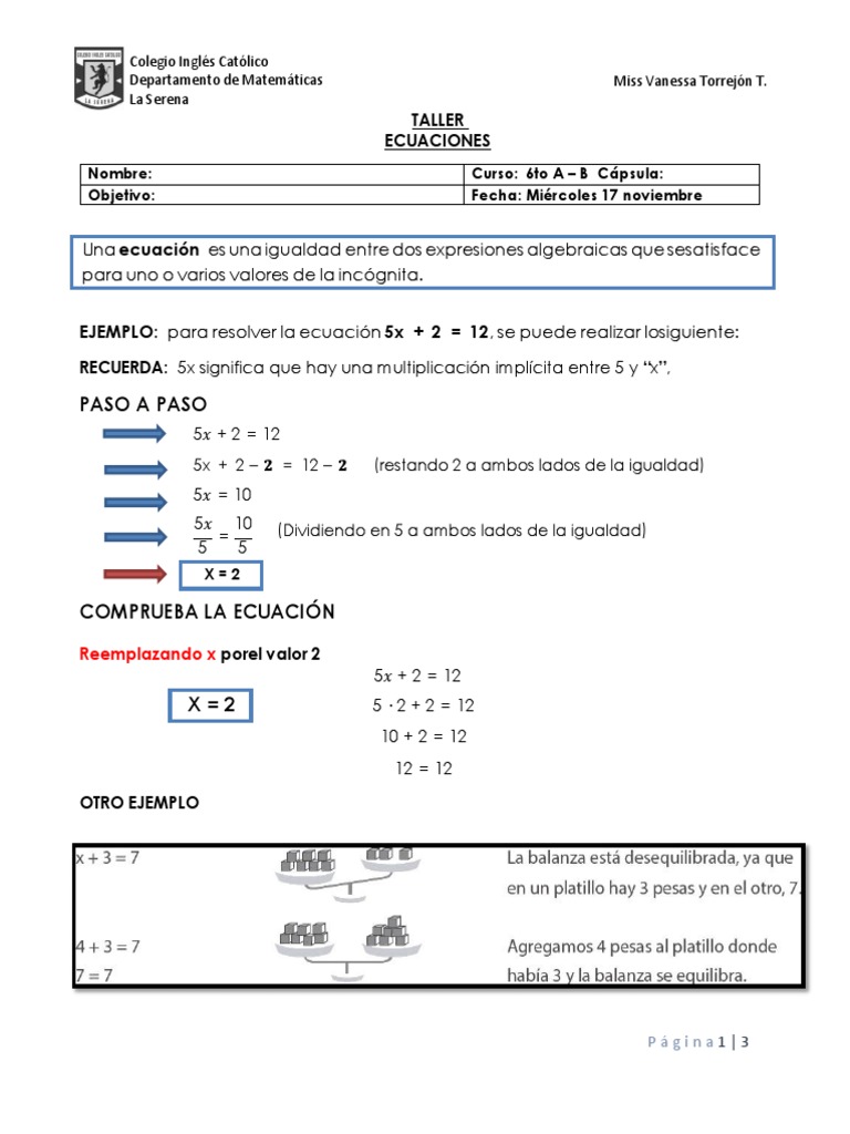 Ecuaciones 6to PDF | PDF