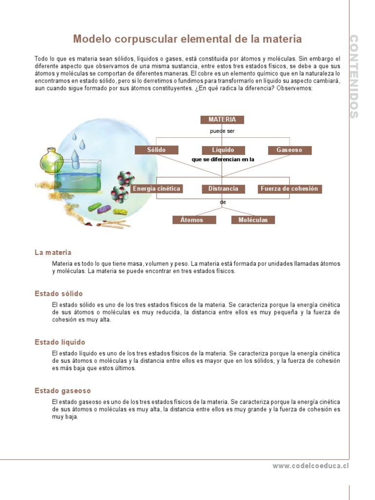Modelo Corpuscular de la Materia | PDF | Importar | Átomos