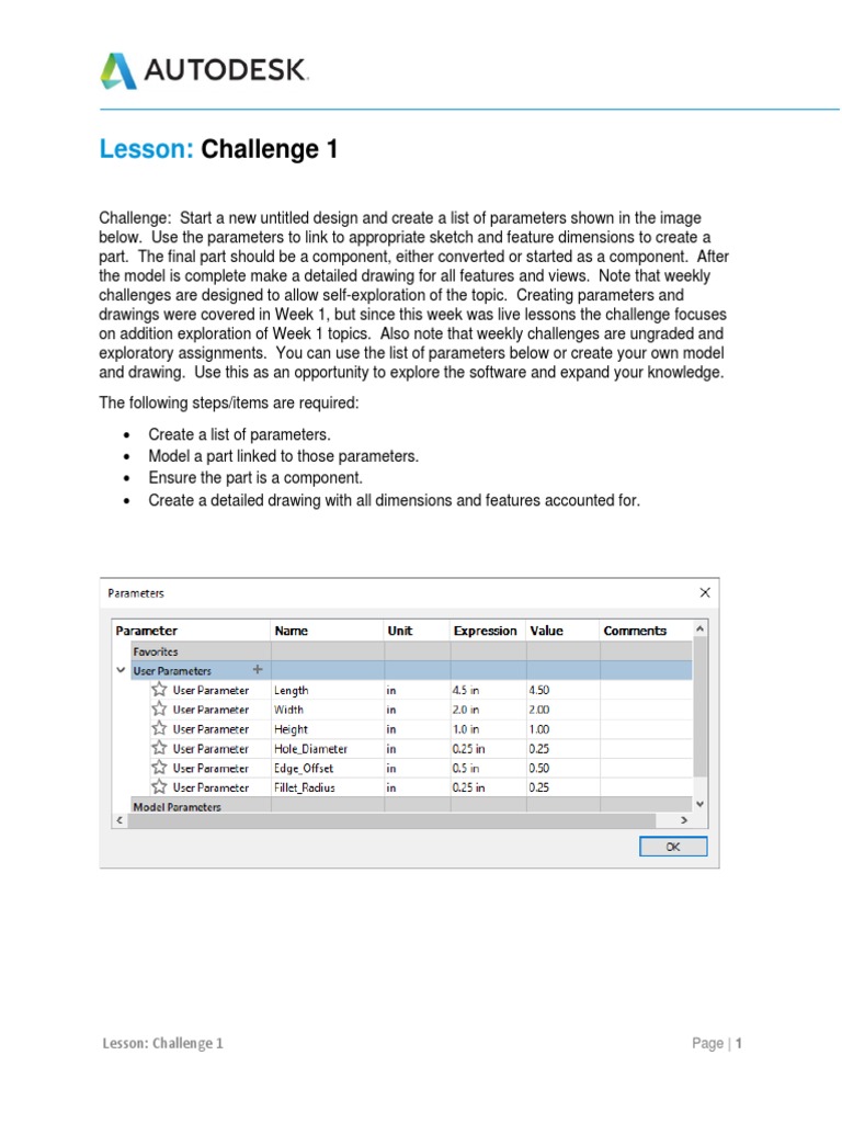 Lesson:: Challenge 1 | PDF