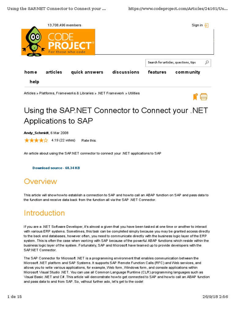 Applications To SAP: Home Quick Answers Discussions Features Community Help Articles | PDF ...