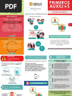 Primeros Auxilios Triptico | PDF | Reanimación cardiopulmonar | Primeros auxilios