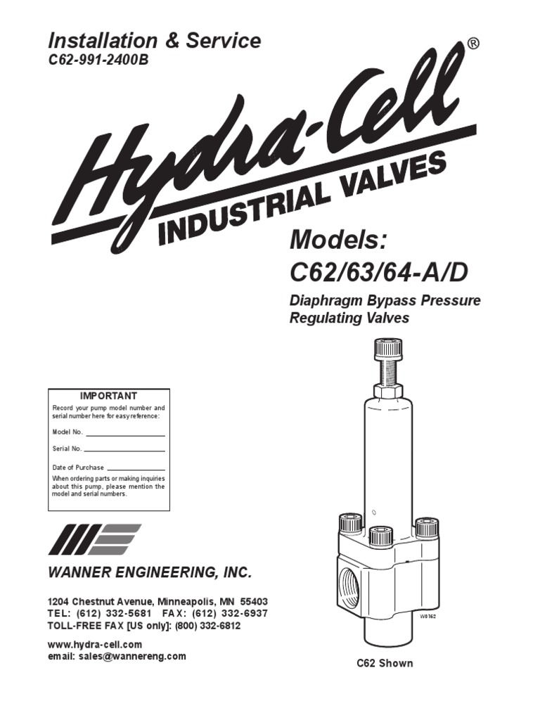 Models: C62/63/64-A/D: Installation & Service | PDF | Pump | Valve