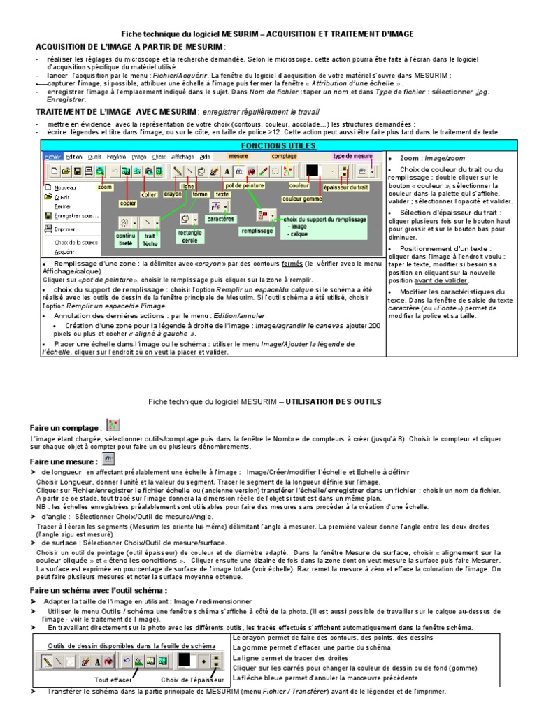 Fiche Technique Mesurim | Descargar gratis PDF | Dessin | Fichier informatique