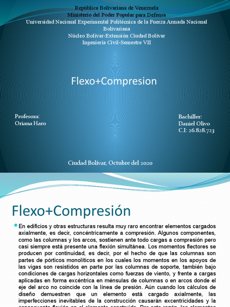 Unidad III. Flexo-Compresion | PDF | Doblar | Ingeniero civil
