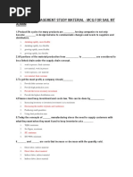 Material Management MCQs and Answers | PDF | Procurement | Industries
