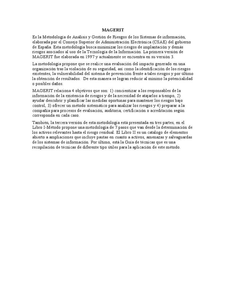 Resumen Magerit | PDF