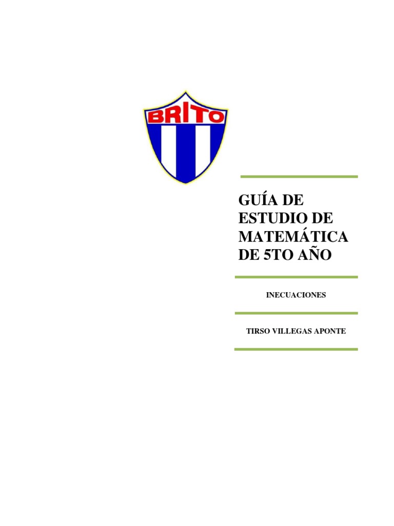 Guia Práctica de Inecuaciones Practicum II | PDF | Desigualdad ...